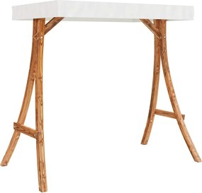 Rám pro zahradní houpačku se stříškou ohýbané dřevo úprava teak 313937