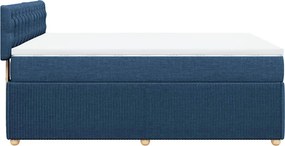 Box spring postel s matrací modrá 160x200 cm textil 3289820