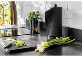 Černý kovový držák na kuchyňské role Wenko Black Outdoor Kitchen Clayton