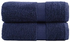 Prémiové ručníky pro hosty SOLUND 2 ks tmavě modré 30x50 cm 600 g/m² 137254