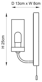 Endon 92960 - Koupelnové nástěnné svítidlo EDREA 1xG9/3W/230V IP44 lesklý chrom