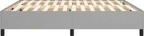 Rám postele s boxspringem světle šedý 180 x 200 cm textil 3120878