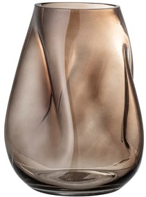 OnaDnes -20% Hnědá skleněná váza Bloomingville Ingolf 19,5 x 18 cm