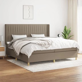 Box spring postel s matrací taupe 200x200 cm textil 3132181