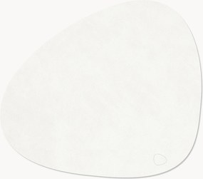 Sada ručně vyrobených asymetrických kožených prostírání Curve, 4 díly