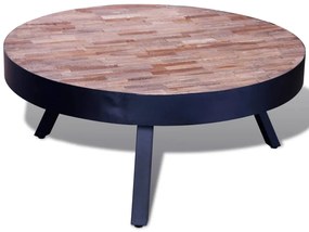Konferenční stolek kulatý recyklované teakové dřevo,  241714 HangarStore.cz