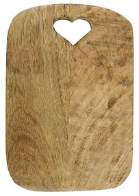 Kuchyňské prkénko z mangového dřeva se srdíčkem Horty - 17*2,5*25 cm
