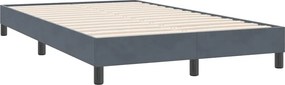 Postel Box Spring bez matrace tmavě šedá 120x220 cm samet 3315868