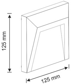 LED Venkovní schodišťové svítidlo HOLDEN LED/1W/230V IP65 antracit