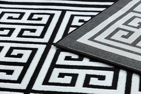 Dywany Łuszczów, Kusový koberec Gloss 6776 85 greek black/ivory, 80x150, černobílá, chodba / předsíň