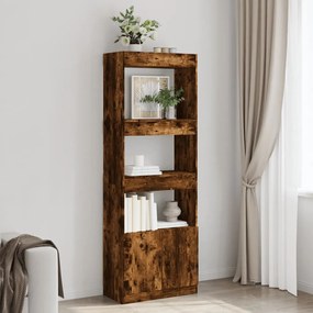 Skříň highboard kouřový dub 63 x 33 x 180 cm kompozitní dřevo