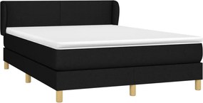 Box spring postel s matrací černá 140x200 cm textil 3126647