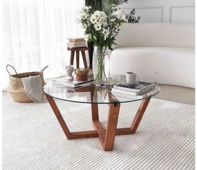 Designový konferenční stolek Calypso 75 cm dřevěný