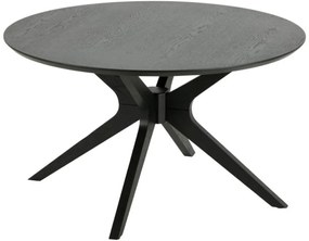 OnaDnes -20% Scandi Černý dřevěný kulatý konferenční stolek Luella