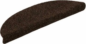 Schodové rohože samolepicí 5 ks 56 x 17 x 3 cm hnědé půlkulaté 149688