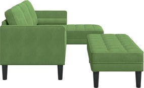 Set pohovek 2 ks Světlá zelená Polyester 3329267