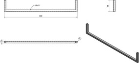 Sapho Sapho, AVICE Sušák ručníků 600x95mm, černá mat, VC475