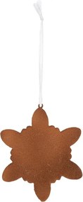 Závěsná dekorace perníková vločka Frosted Ginger - 9*1*10 cm