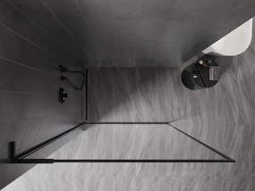 Mexen, Mexen Kioto-XF L sprchová stěna s rámem 80 x 202 cm, 10 mm průhledná, černá - 800-080-174-70-00-XF