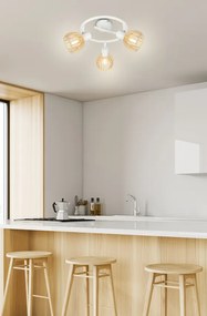 Bílé stropní spirálové svítidlo Attari pro žárovku 3x E14  - Candellux