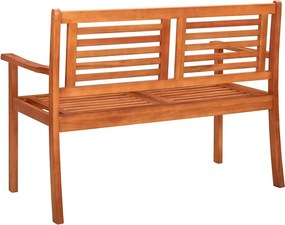 2místná zahradní lavice s poduškou 120 cm masivní eukalyptus 3060974