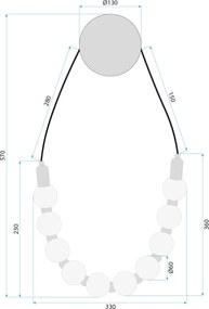 Toolight Toolight, LED nástěnné svítidlo 8W, 4000K, APP1661-W, černá-bílá, OSW-03666
