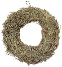 Přírodní dekorativní věnec s trávou Fleur - Ø 35 cm