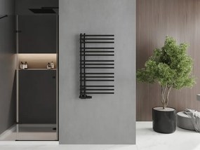 Mexen Neptun dekorativní koupelnový radiátor 900 x 500 mm, 369 W, černý - W101-0900-500-00-70