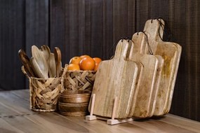 Dřevěná salátová naběrací lžíce z mangového dřeva - 5*2*30cm
