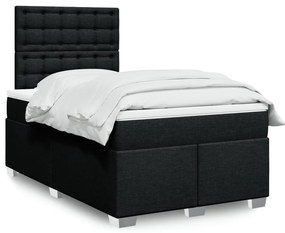 Box spring postel s matrací černá 120x190 cm textil 3290443