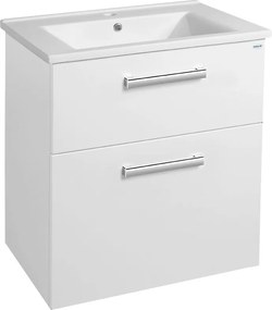 Aqualine Aqualine, VEGA umyvadlová skříňka 62x72, 6x43, 8 cm, 2xzásuvka, bílá, VG063
