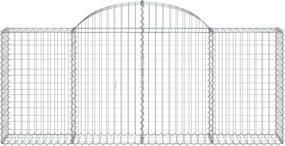 Klenuté gabionové koše 12ks 200x30x80/100 cm pozinkované železo 3146099