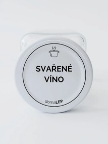 Samolepka na kořenky SVAŘENÉ VÍNO průhledná 5 cm tučné písmo