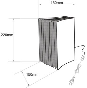 Lucide 78596/01/30 - Stolní lampa LIVRET 1xE14/25W/230V