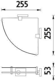 Nimco Rohová police s ohrádkou KEIRA - KE 22091RBX-26
