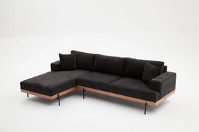 Hanah Home Rohová pohovka LIVA antracitová levá 287 cm 825BLC2815