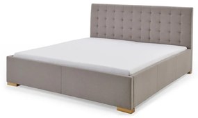 Šedohnědá čalouněná dvoulůžková postel 180x200 cm Malia – Meise Möbel