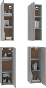 TV skříňky 4 ks šedé sonoma 30,5 x 30 x 90 cm kompozitní dřevo 3120330
