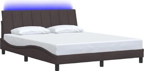 Rám postele bez matrace Hanko tmavě hnědý 160 x 200 cm textil 3310471