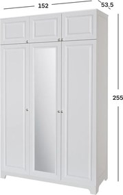 Skříň č. 3 / MDF V.1 + Zrcadlo V.1 + Antresol Madrid