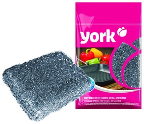 YORK Drhnoucí houbička na teflon – metalizovaná 1 ks