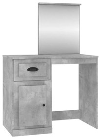 vidaXL Toaletní stolek se zrcadlem betonově šedý 90 x 50 x 132,5 cm