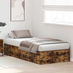 Rám postele s úložným prostorem Kouřový dub 80 x 200 cm 3335337