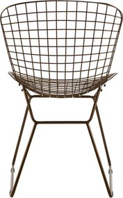 Kovová jídelní židle v bronzové barvě District – Premier Housewares