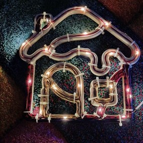 ECOprint ozdoba domeček 30 cm bílá, 3D tisk, plast, venkovní