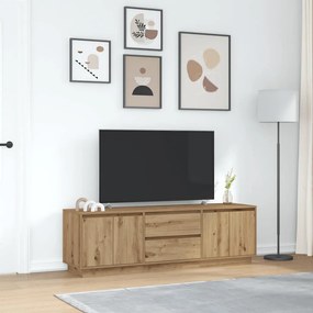 TV skříňka s LED osvětlením dub artisan 160,5x41x50 cm 3328434