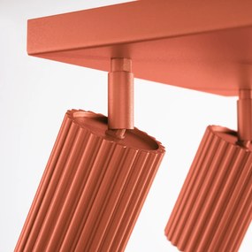 Sollux Lighting Stropní svítidlo KARBON 4 červený okr