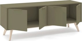 Zelený matný TV stolek 140x53x40 cm Campus – Marckeric
