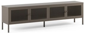 Šedý kovový TV stolek 160x50x35 cm Fayna – Marckeric