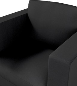 Potah na křesko IKEA Karlanda, krátký barva černá látka pletený vzor